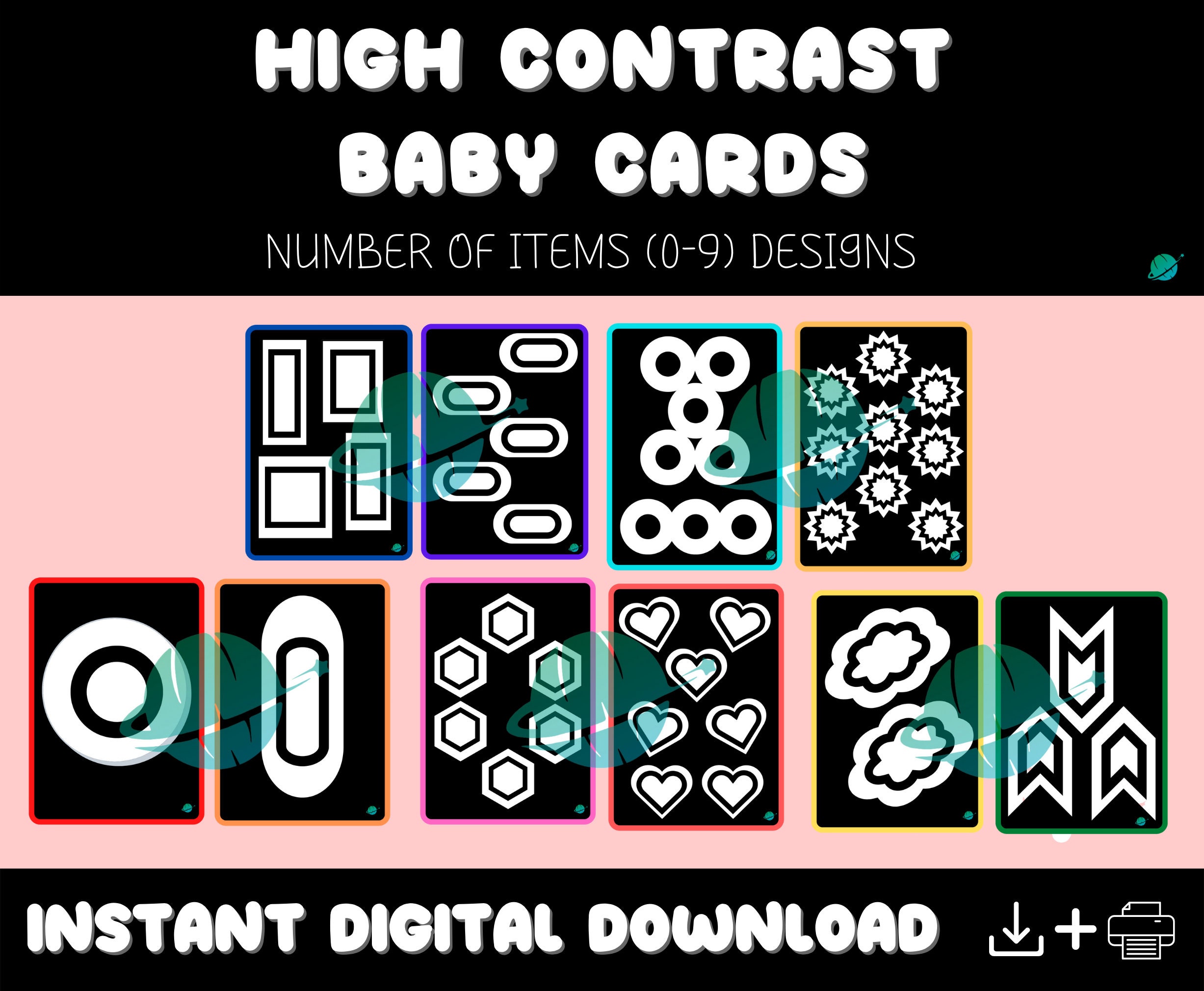 Learning, High Contrast Cards, Baby, Flashcards, Baby Gift Ideas, Baby ...