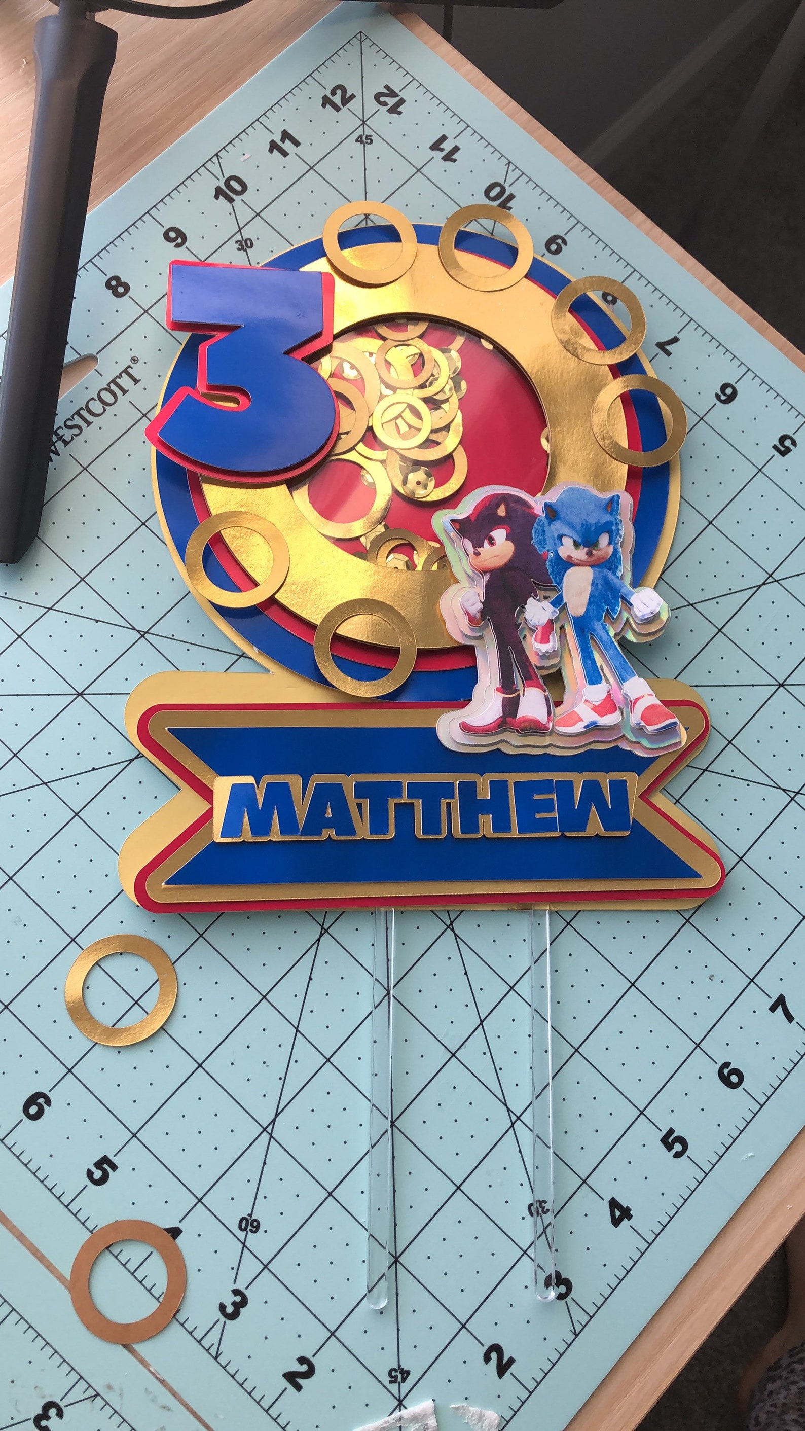 Sonic Cake Topper. Sonic the Hedgehog Customized Sonic. Sonic | Etsy