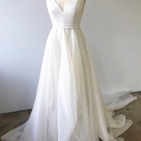 Simple Beach Wedding Dress - Etsy