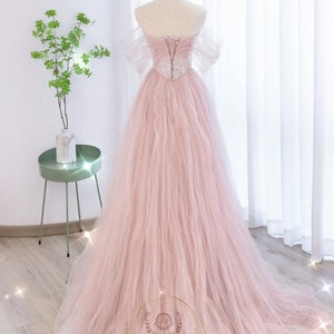 New Tulle Sweetheart Neckline A-line Lace-up Sleeves Prom - Etsy