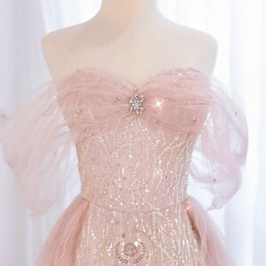 New Tulle Sweetheart Neckline A-line Lace-up Sleeves Prom - Etsy