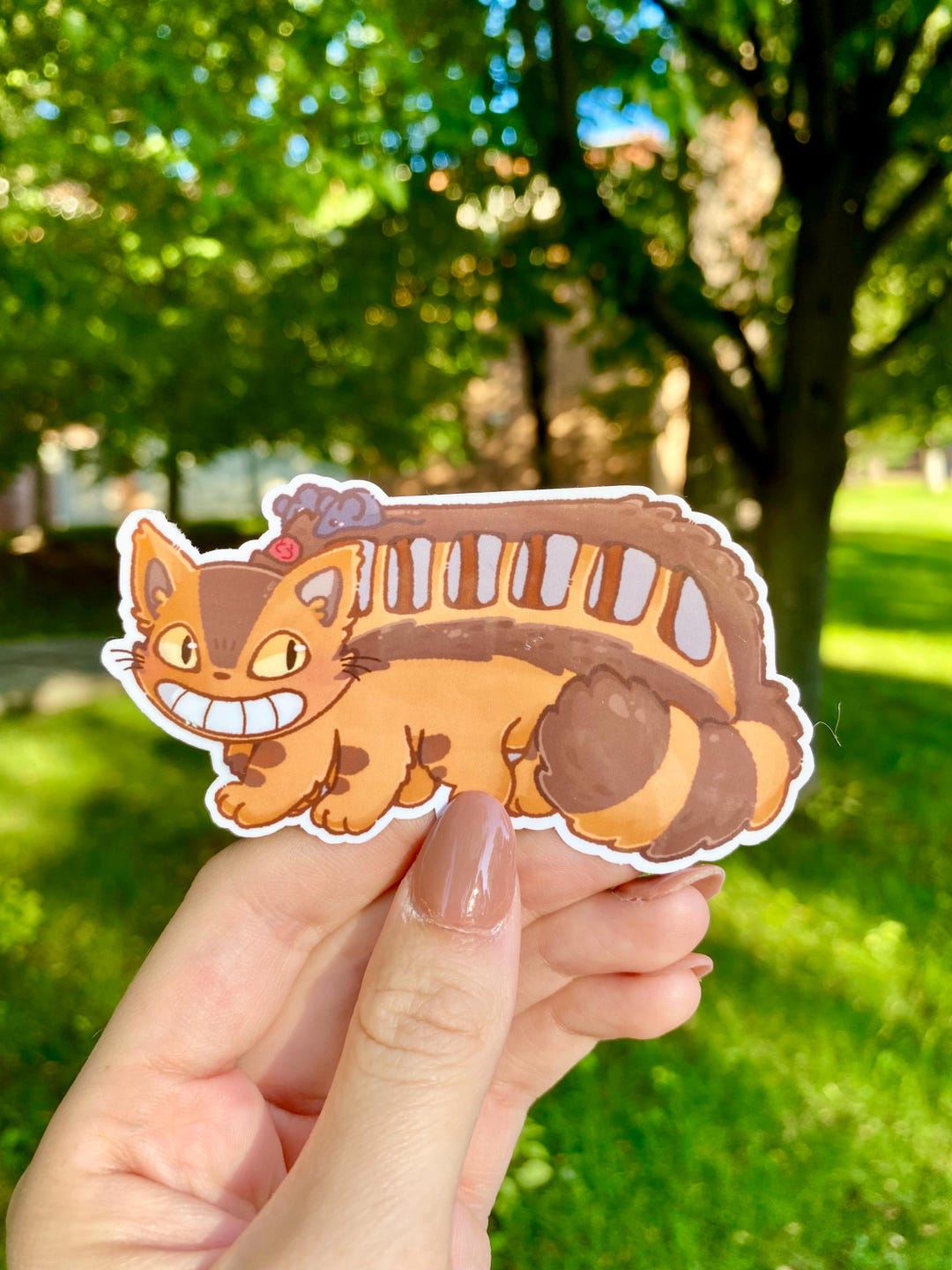 Cat Bus Ghibli-inspired Sticker Vinyl Glossy Waterproof and Dishwasher ...