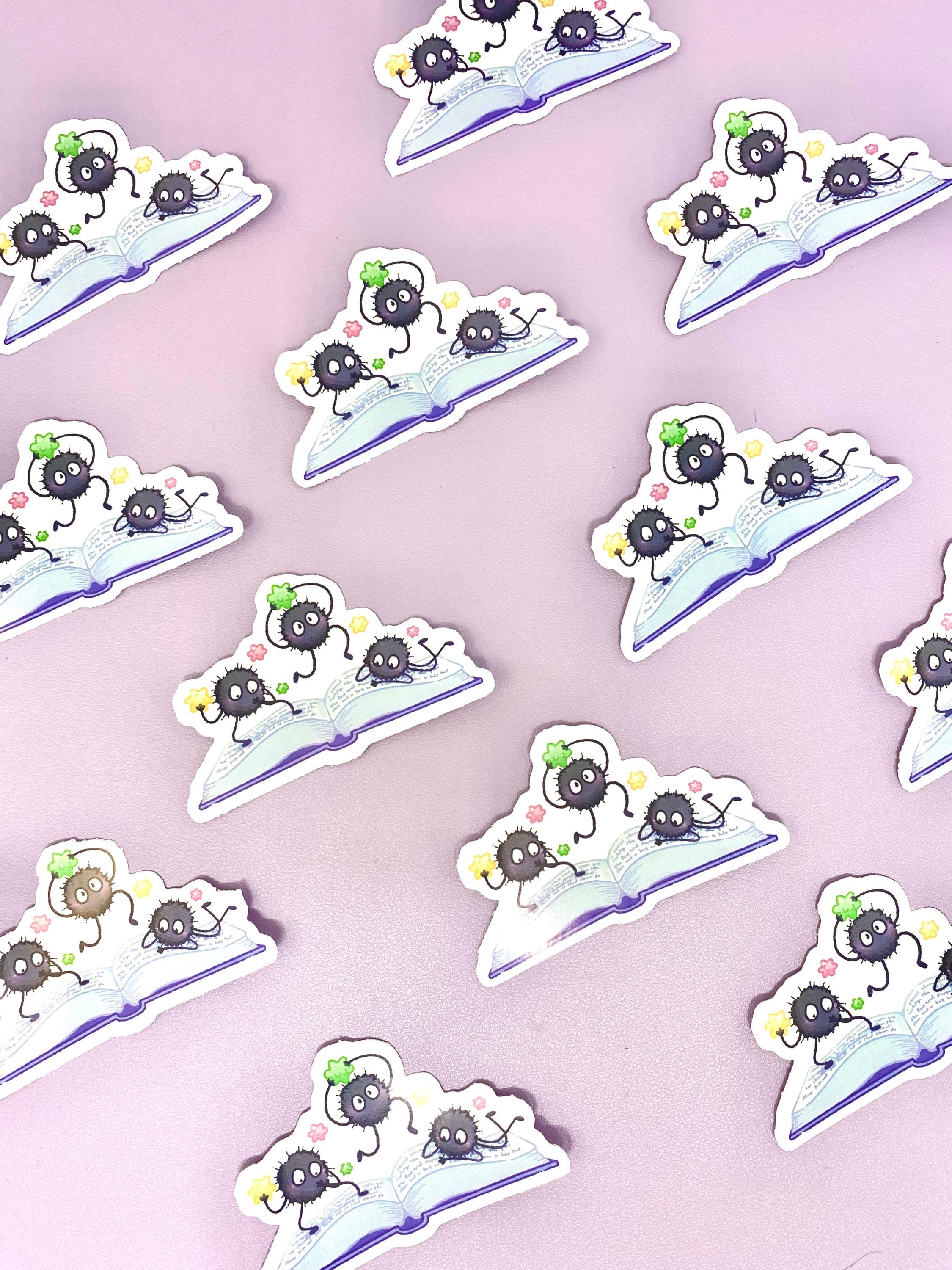 Curious Soot Sprites on a Book Vinyl Sticker Studio Ghibli Inspired ...