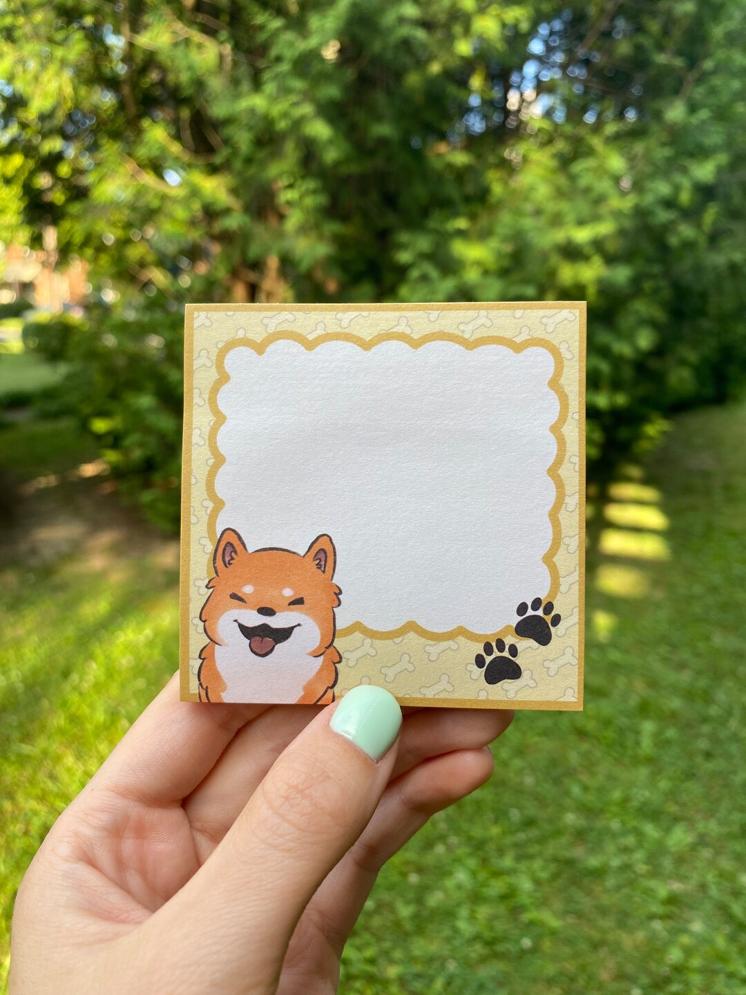 Shiba Inu Dog Sticky Notes Kawaii/cute Aesthetic Stationery Memo Pad - Etsy