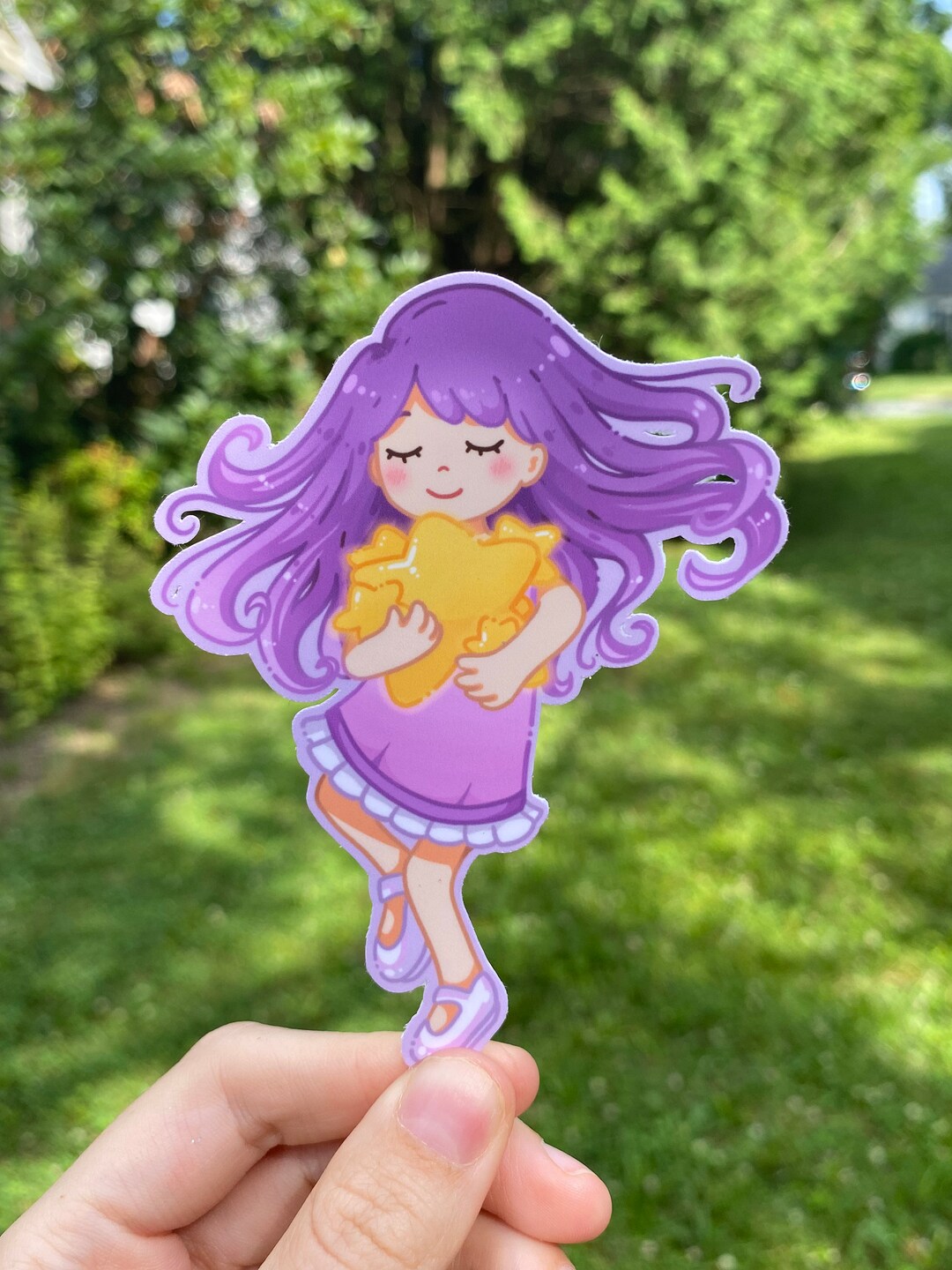 Cute/kawaii Star Girl Sticker | Vinyl | Waterproof and Dishwasher-safe ...
