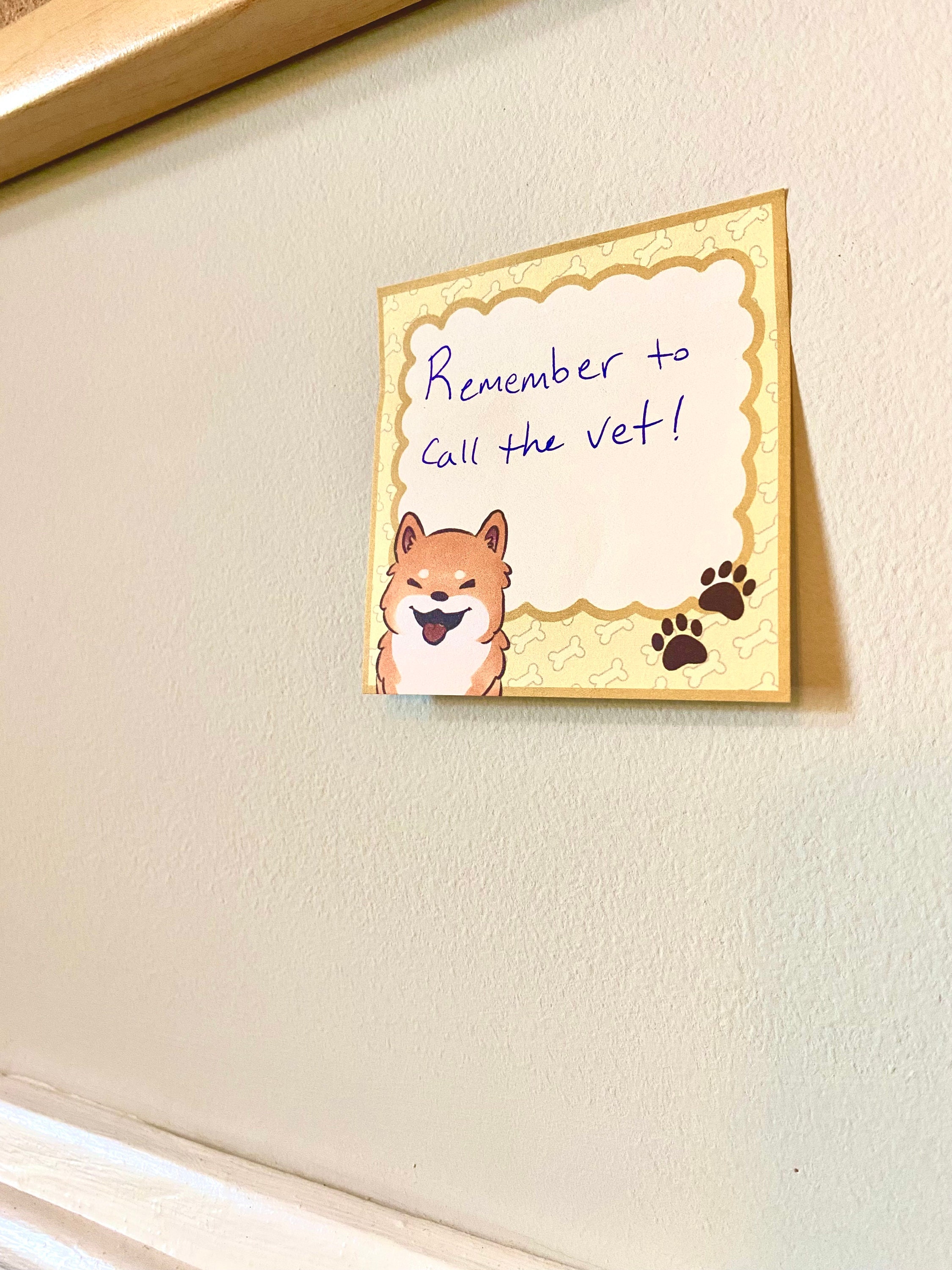 Shiba Inu Dog Sticky Notes Kawaii/cute Aesthetic Stationery Memo Pad - Etsy