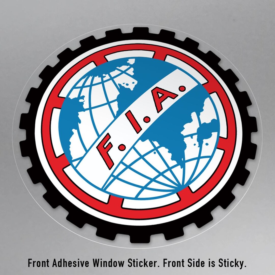 FIA Sports Car Window Decal, Rare 1950s - 1970s, Fédération ...