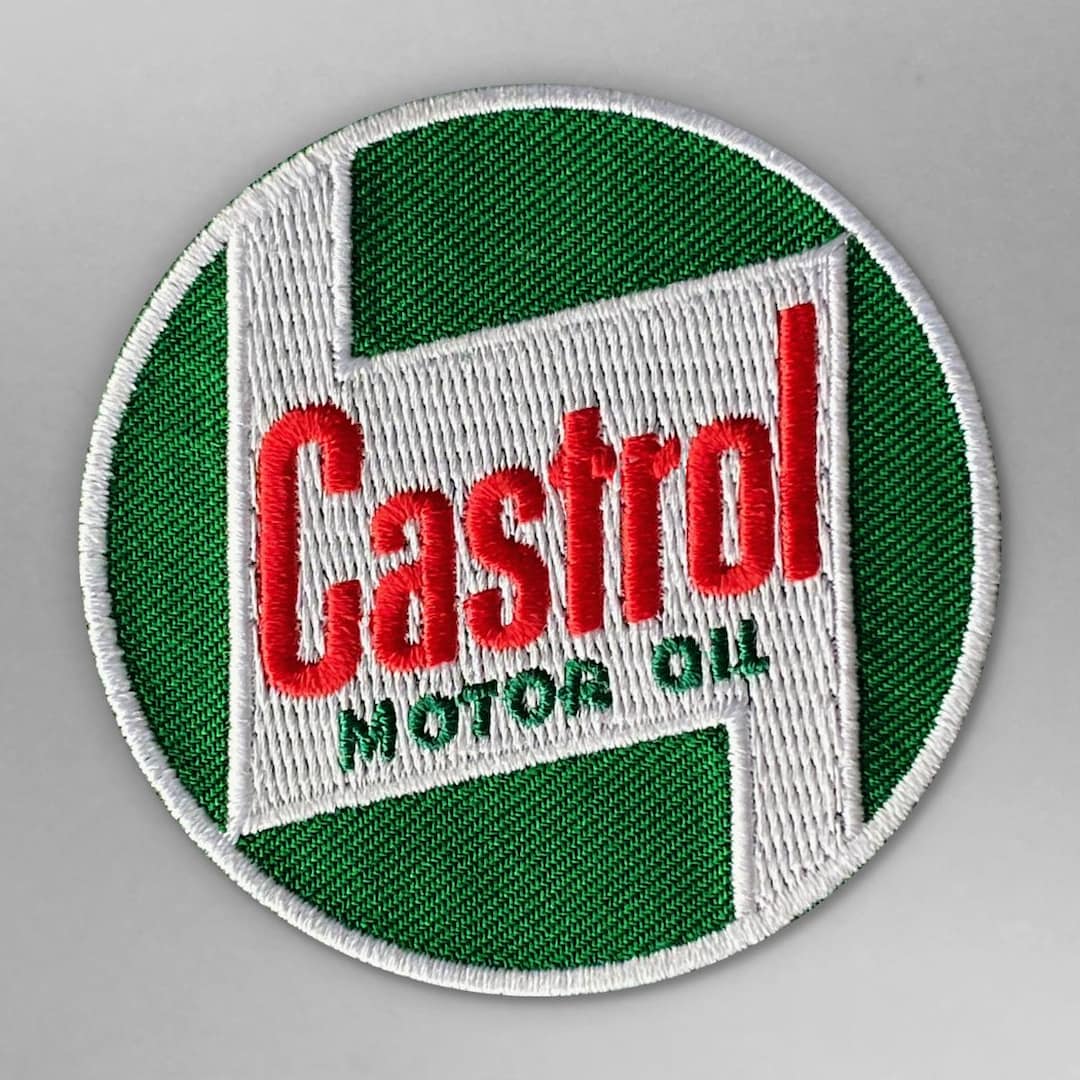CASTROL Motor Oil Round Embroidered Patch for Caps, Jackets, & Uniforms ...