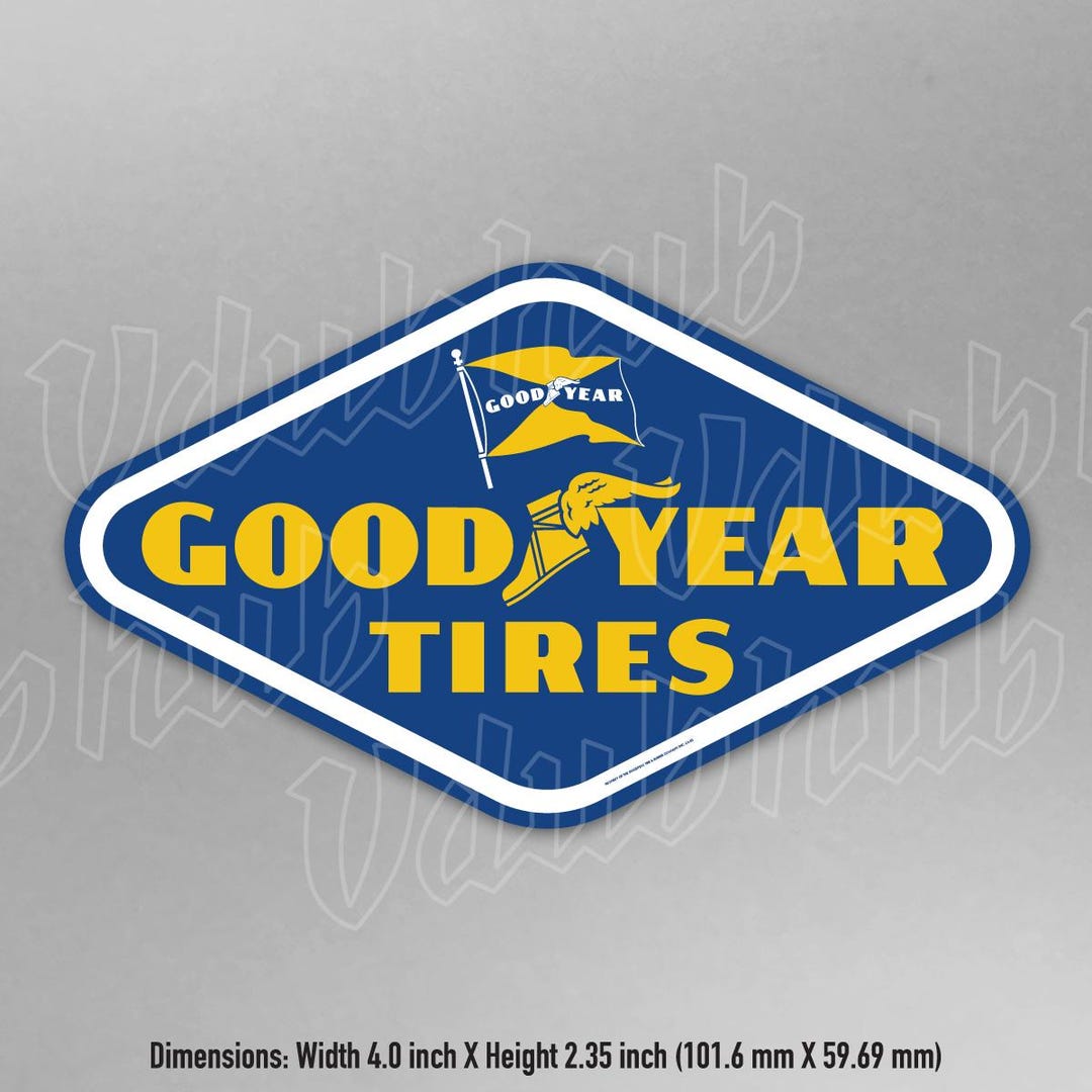 Goodyear Tires Vinyl Sticker 1942-1968 Version for Classic Cars and ...