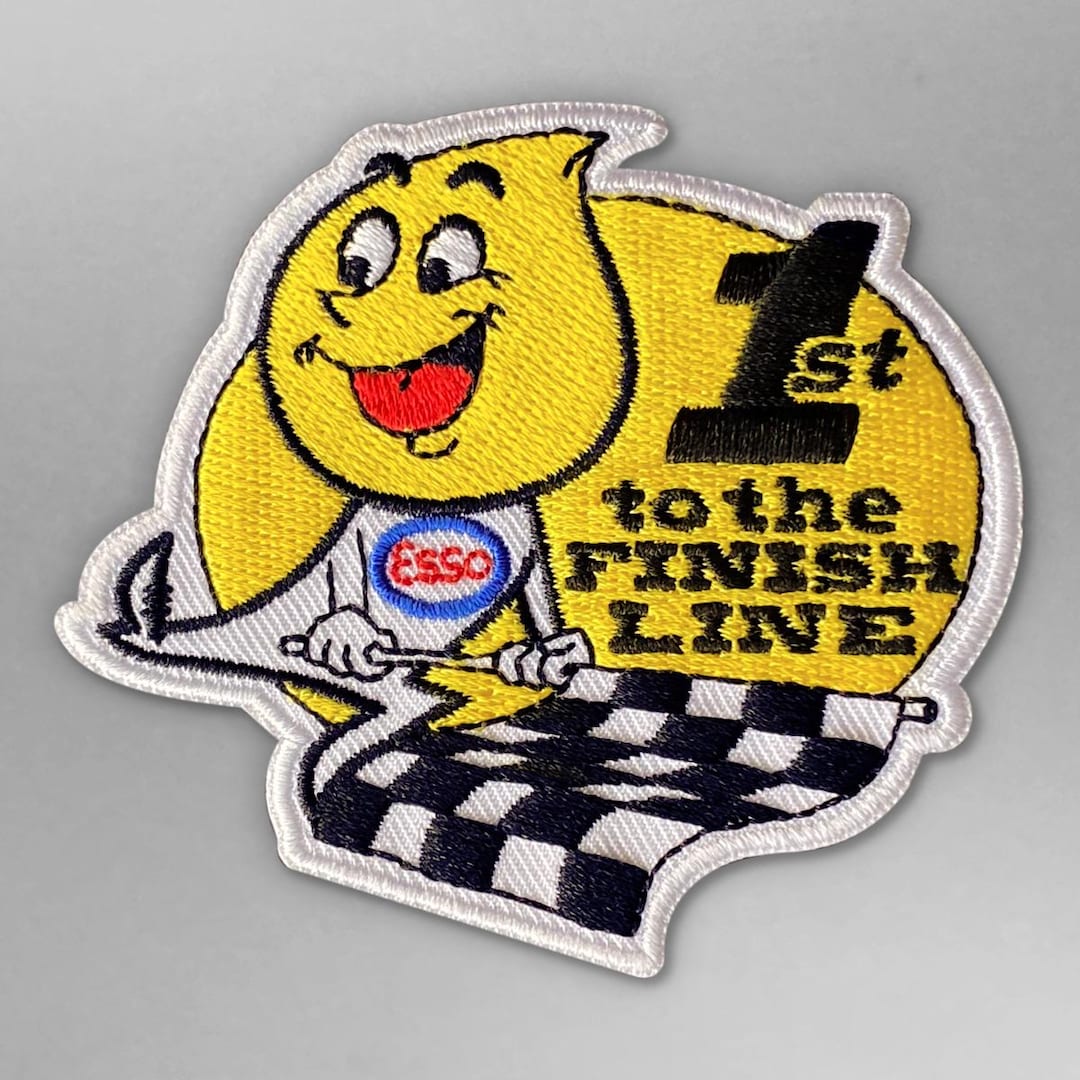 Esso Oil Drop Man 1st to the Finish Line Embroidered Patch for Hats ...