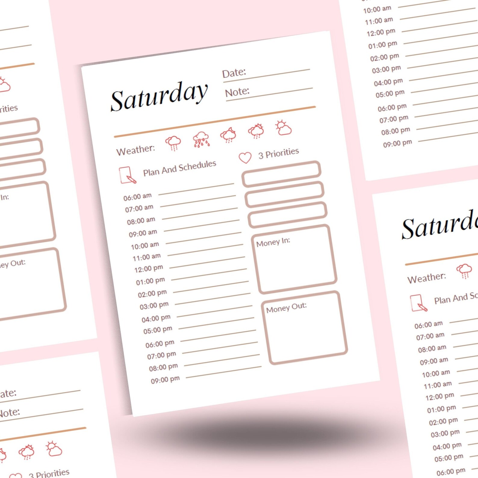 Editable Daily Routine Planner | Daily Planner Aesthetic Task Schedule ...
