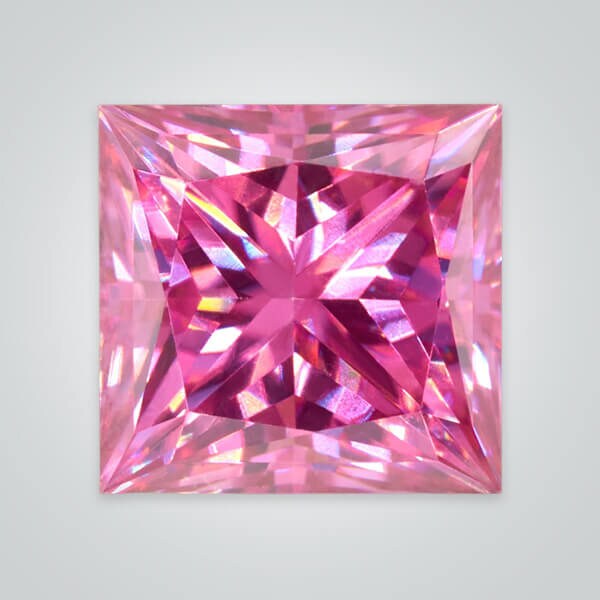 Pink Color Square Diamond , Pink Princes Cut Diamond, VVS1 Lab-grown ...