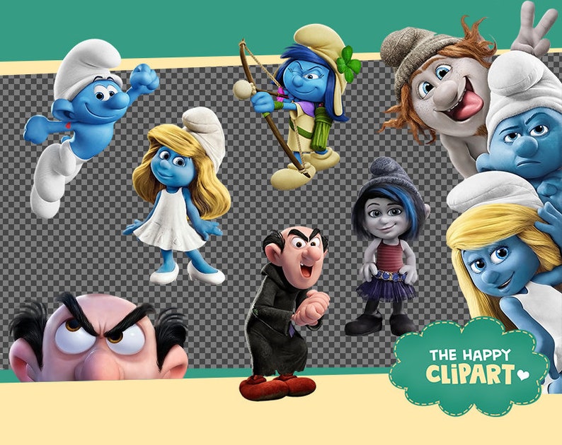 The Smurfs PNG the Smurfs Characters the Smurf Digital Clipart ...