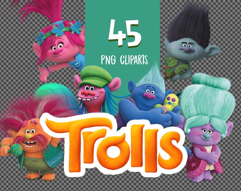 Trolls PNG - Trolls Characters - Trolls Digital Clipart - Transparent ...