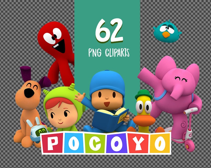 Pocoyo PNG - Personajes de Pocoyo - Pocoyo Digital Clipart - Fondo ...