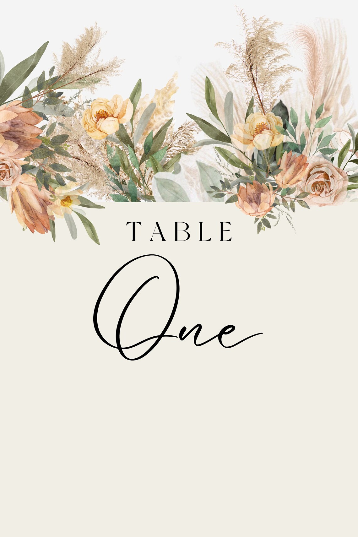 Fay Wedding Table Numbers 1-20 | Floral Table Numbers | Terracotta ...