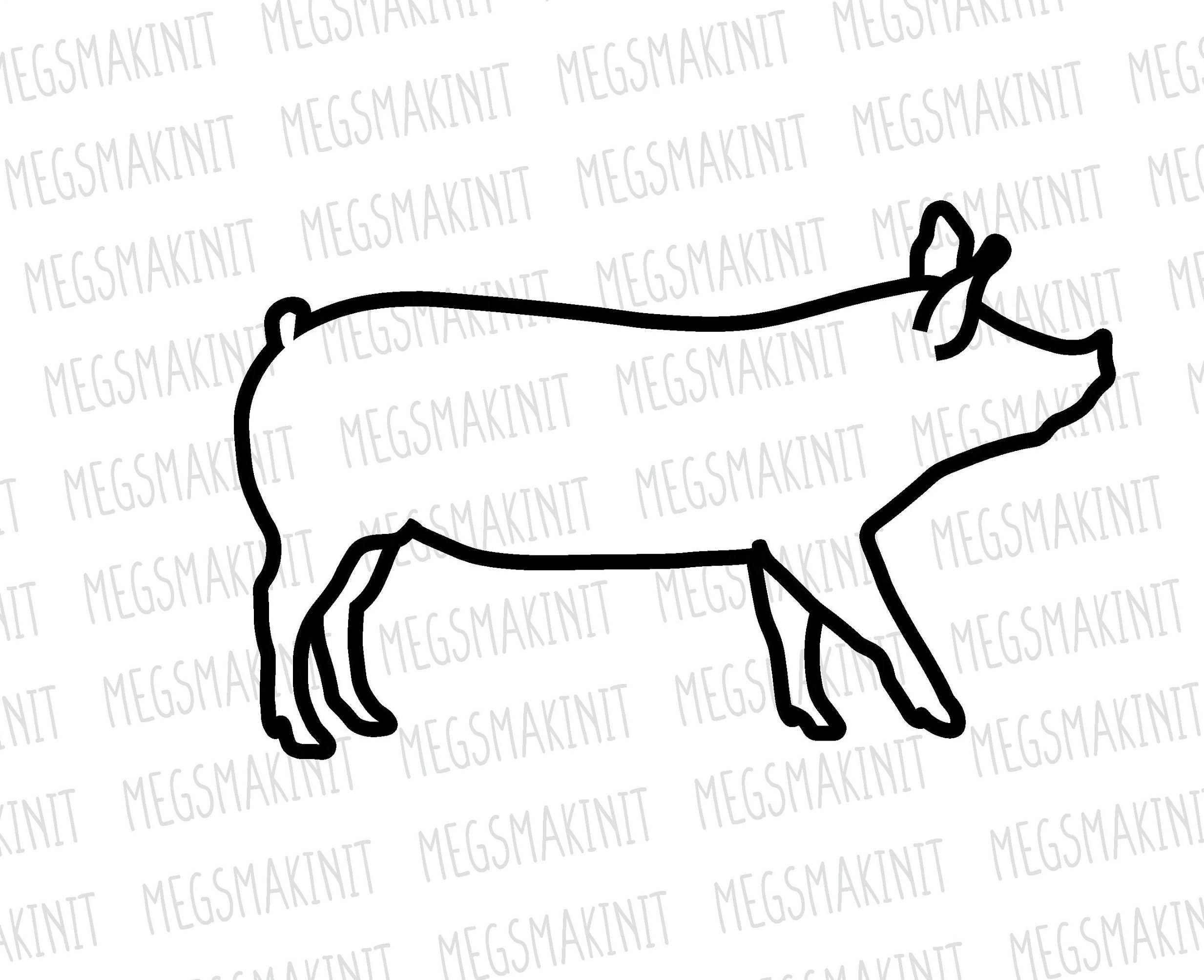 Farm Animal Outlines Digital Files SVG, PNG, JPG - Etsy