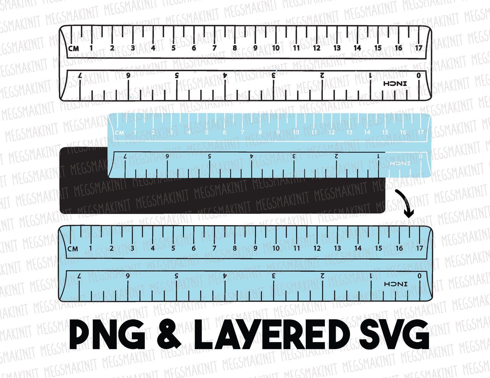 Ruler SVG, Ruler Layered SVG, Ruler Outline SVG, Ruler Outline Png ...