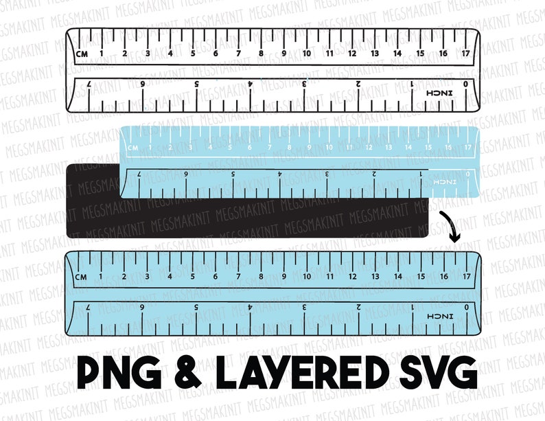 Ruler SVG, Ruler Layered SVG, Ruler Outline SVG, Ruler Outline Png ...