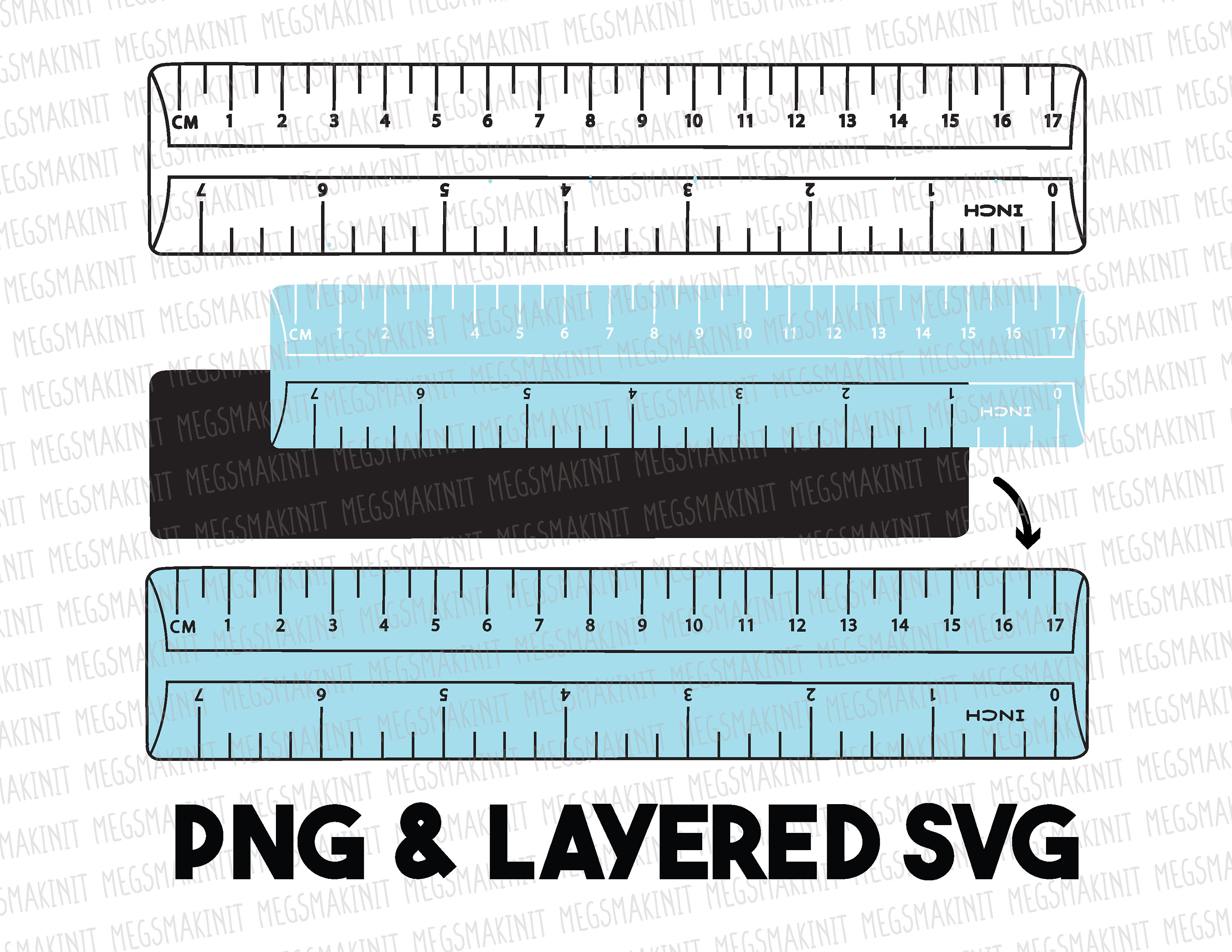 Ruler SVG, Ruler Layered SVG, Ruler Outline SVG, Ruler Outline Png ...