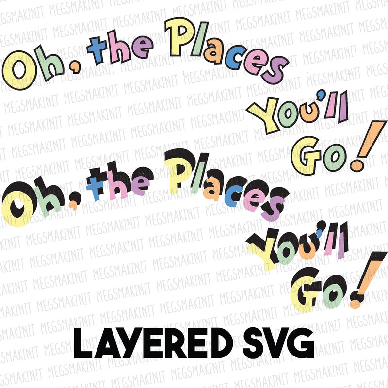 Oh the Places You'll Go Clipart - Etsy