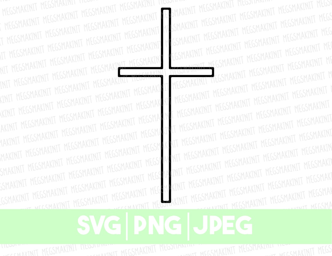 Cross Outline SVG, PNG, JPEG Digital Files - Etsy