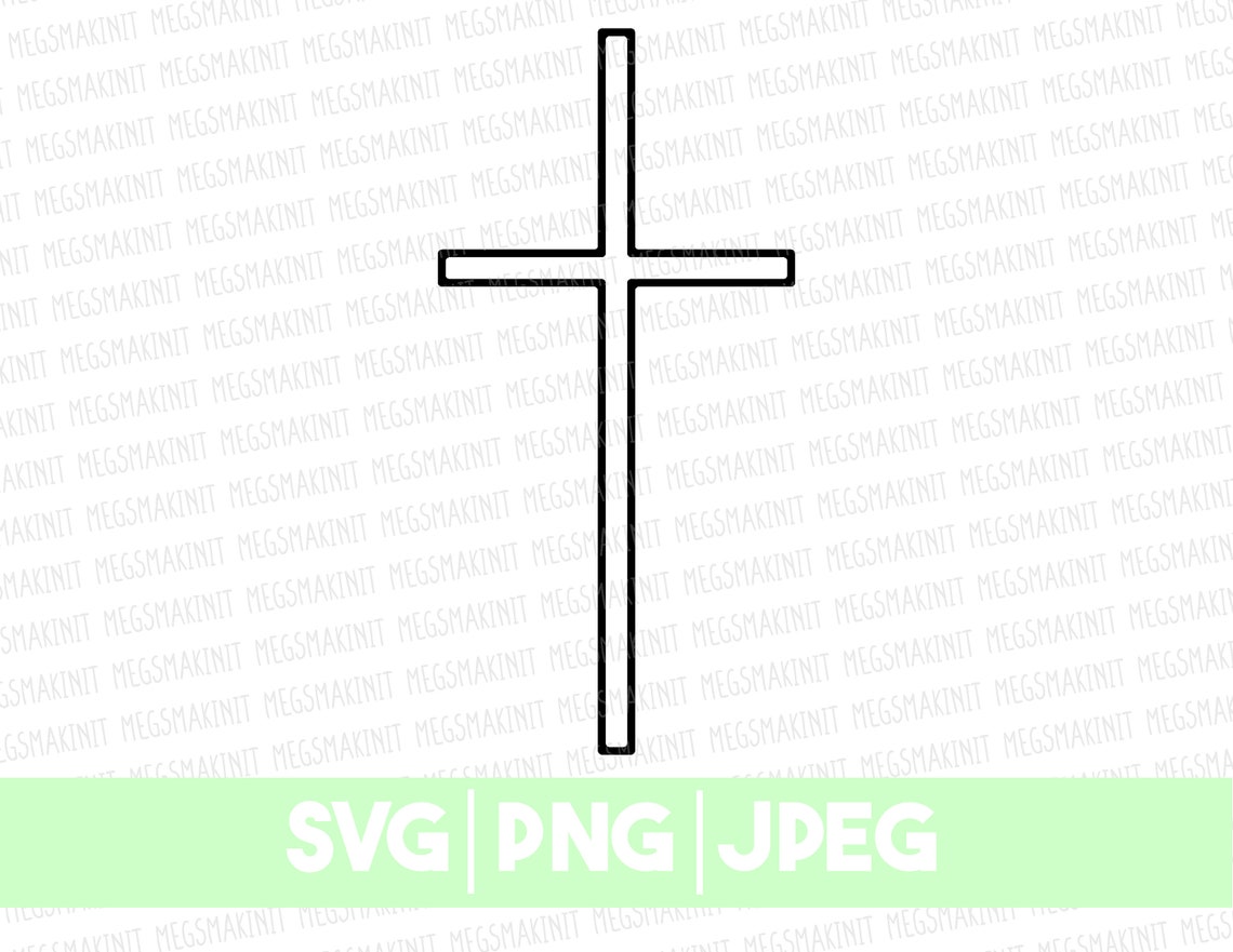 Cross Outline SVG, PNG, JPEG Digital Files - Etsy
