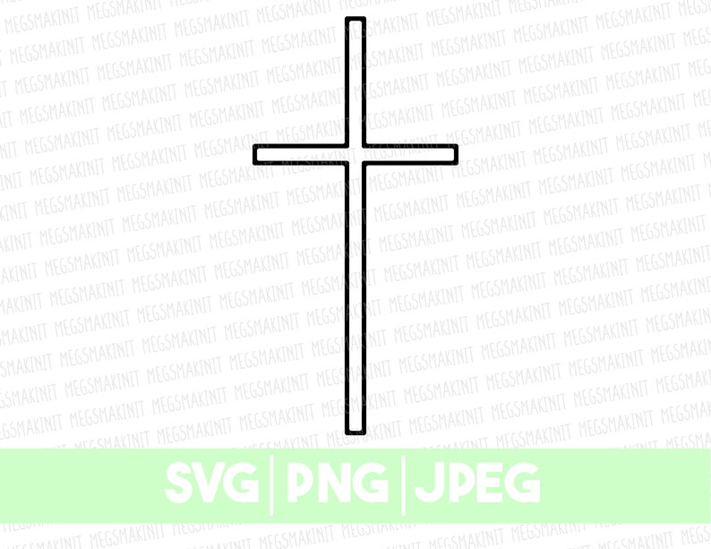 Cross Outline SVG, PNG, JPEG Digital Files - Etsy