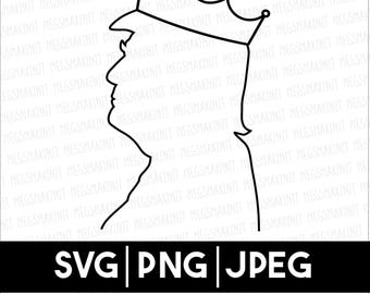 Trump Outline and Silhouette Digital Files SVG, PNG, JPEG - Etsy