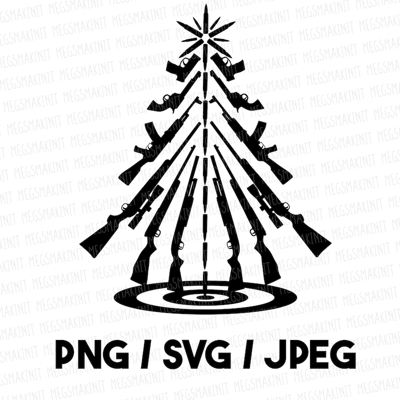Christmas gun svg - Etsy