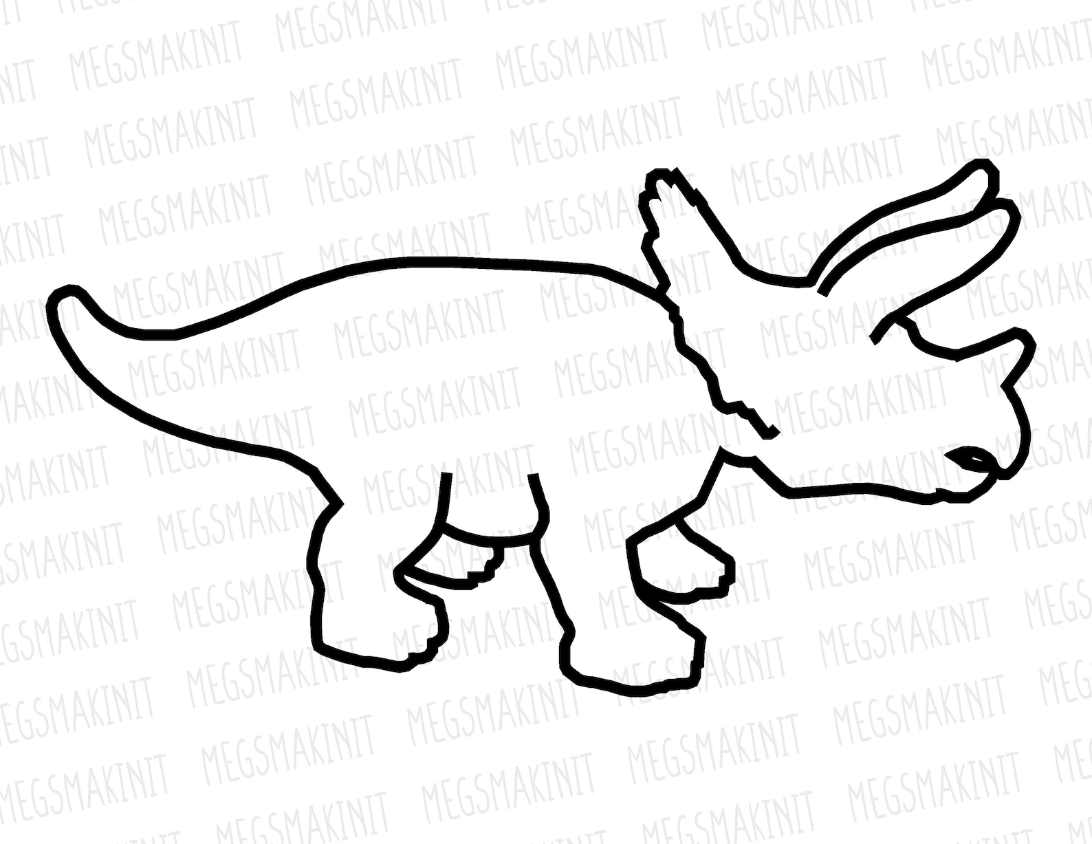 Dinosaur Outline Digital Files SVG, PNG, JPG - Etsy
