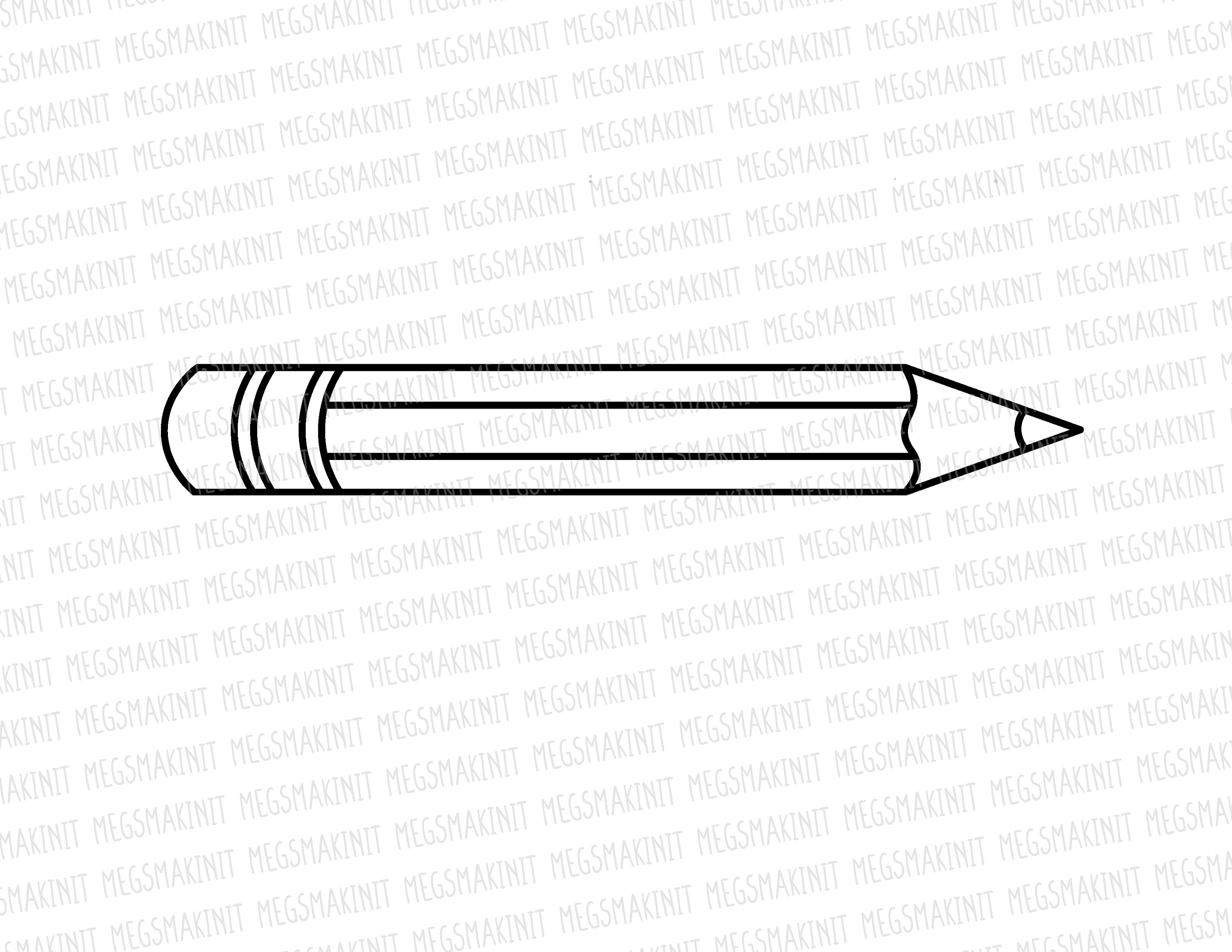 Pencil SVG, Pencil Layered SVG, Pencil Outline SVG, Pencil Outline Png ...