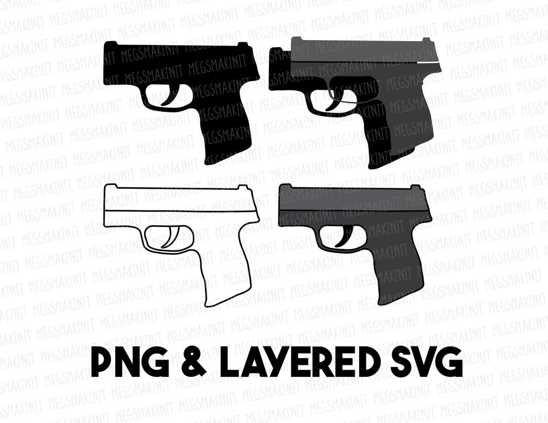 Handgun Layered Svg, Handgun Outline Svg, Handgun Solid Svg, Handgun ...