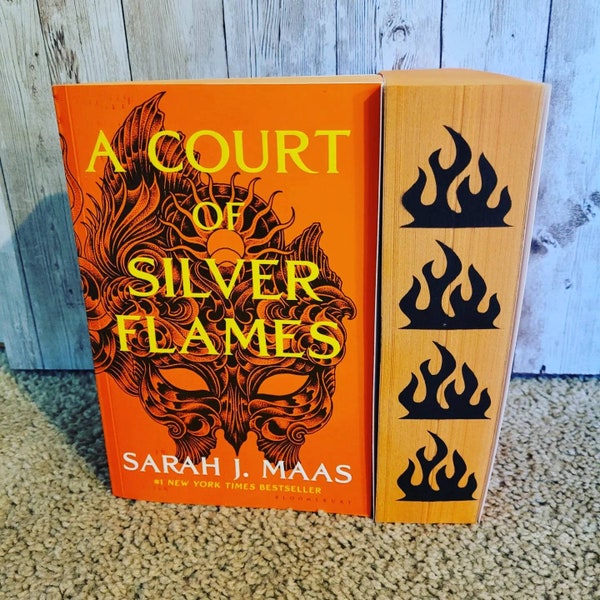 Silver Flames Sprayed Edges - Etsy