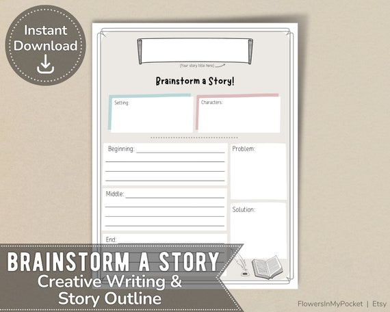 Brainstorm A Story Creative Writing & Story Outline - Etsy