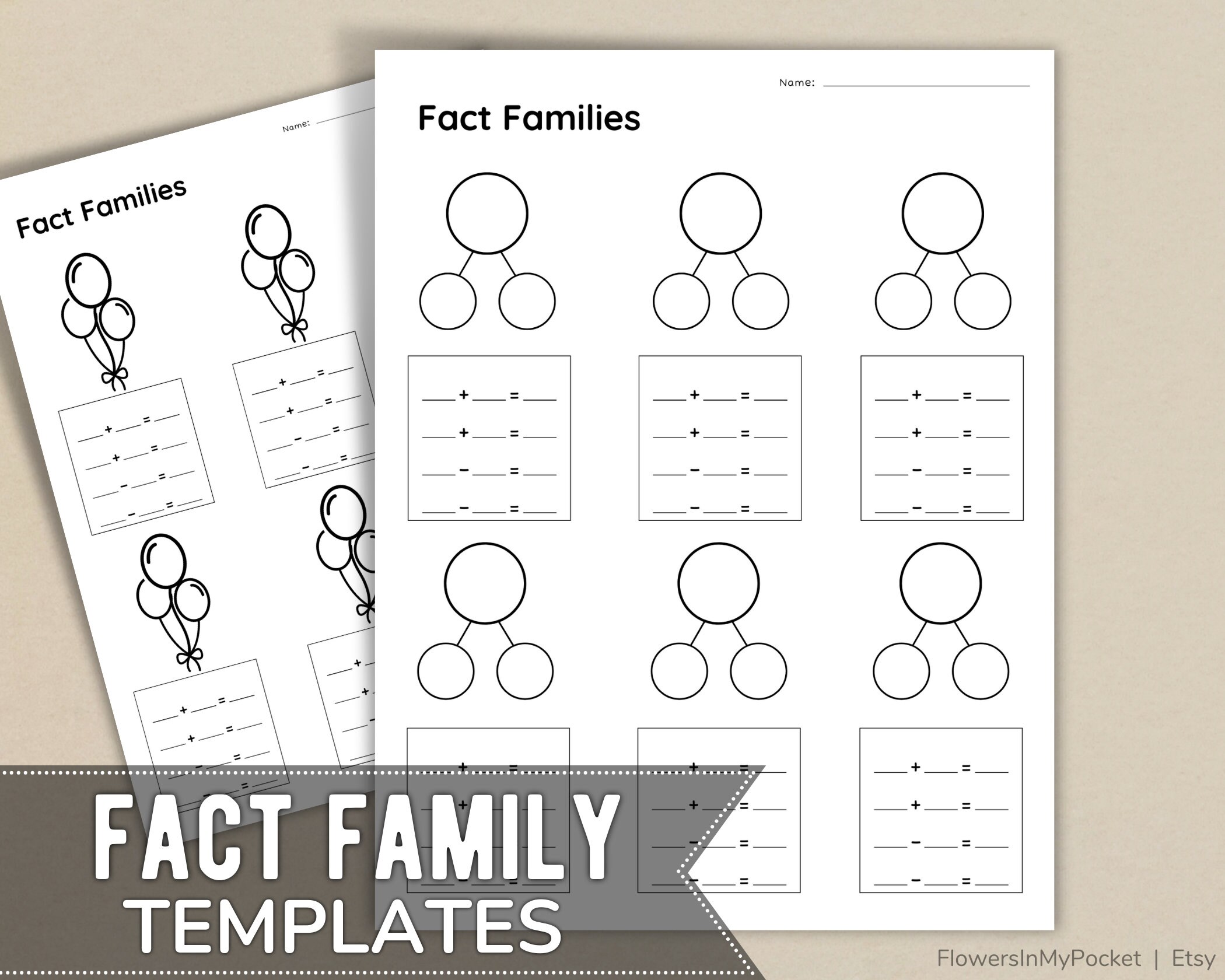 Fact Families Within Ten | 25 Printable Worksheets | Addition ...