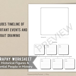 Biography Printable Worksheet on Historical Figures and Influential ...