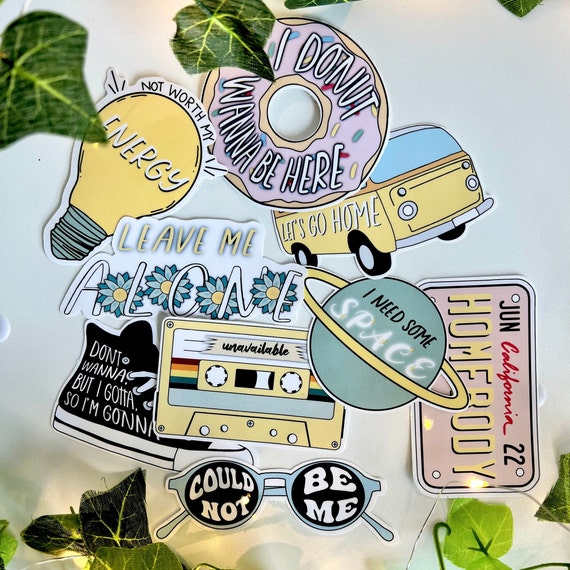 Anti Social Sticker Pack Die Cut Waterproof Stickers for - Etsy