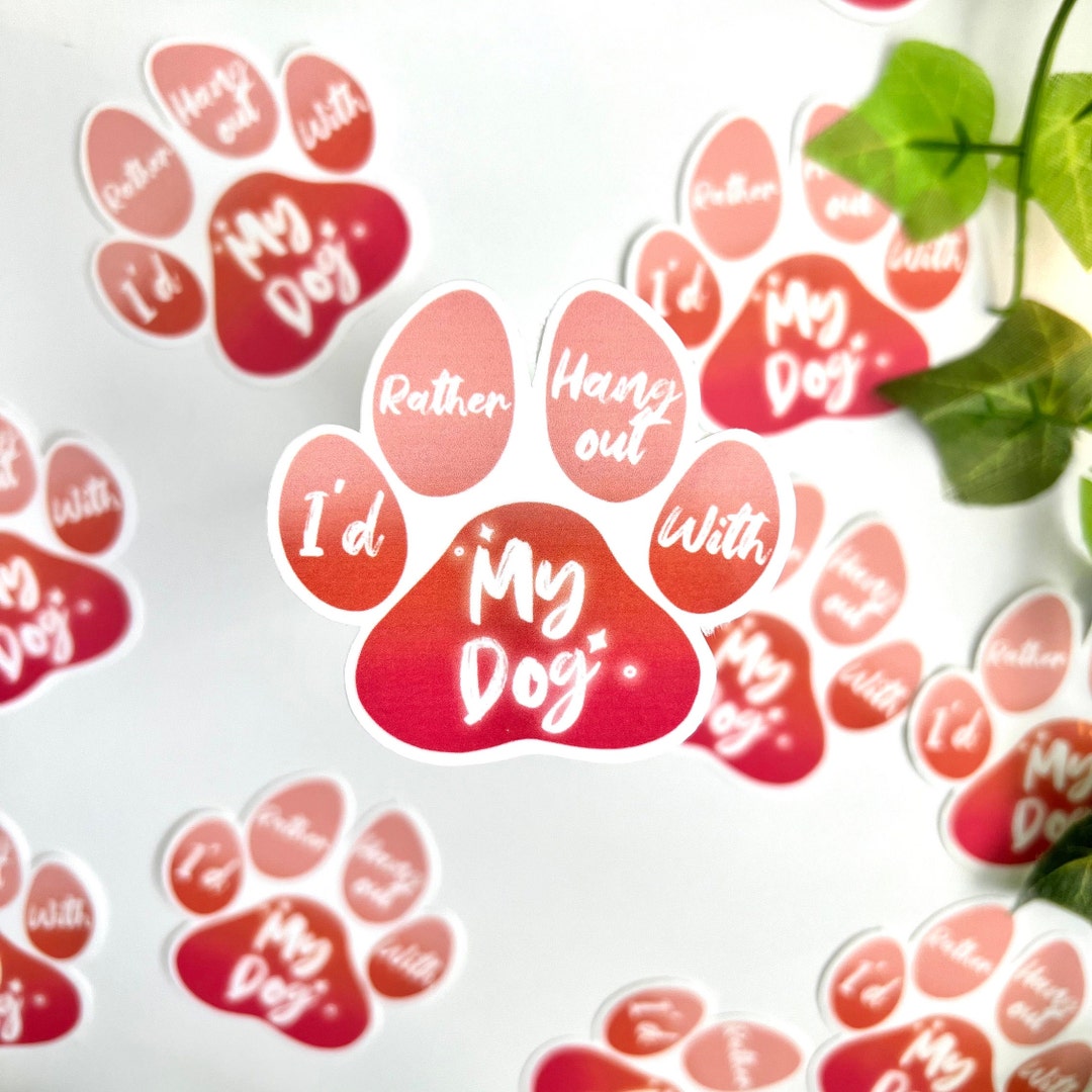 Dog Paw Die Cut Waterproof Sticker for Laptop Water Bottle - Etsy