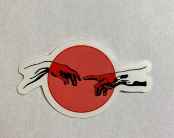 The Creation of Adam Sticker - Etsy