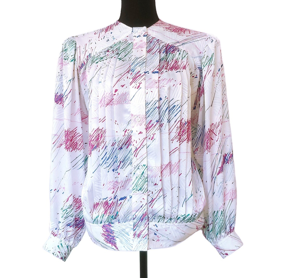Vintage Retro 1980s Squiggle Wiggle Ballpoint Scribble Top - Etsy