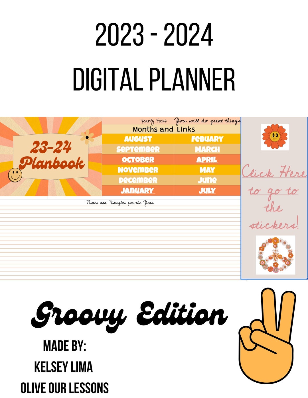 2023 - 2024 Digital Teacher Planner - Etsy