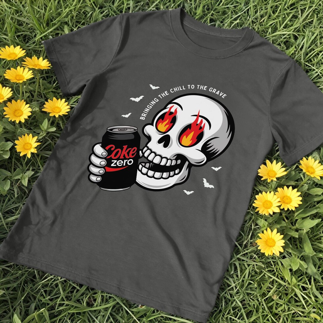 Comfort Colors Soda Skull Shirt Funny Skeleton T-shirt Coke Zero ...