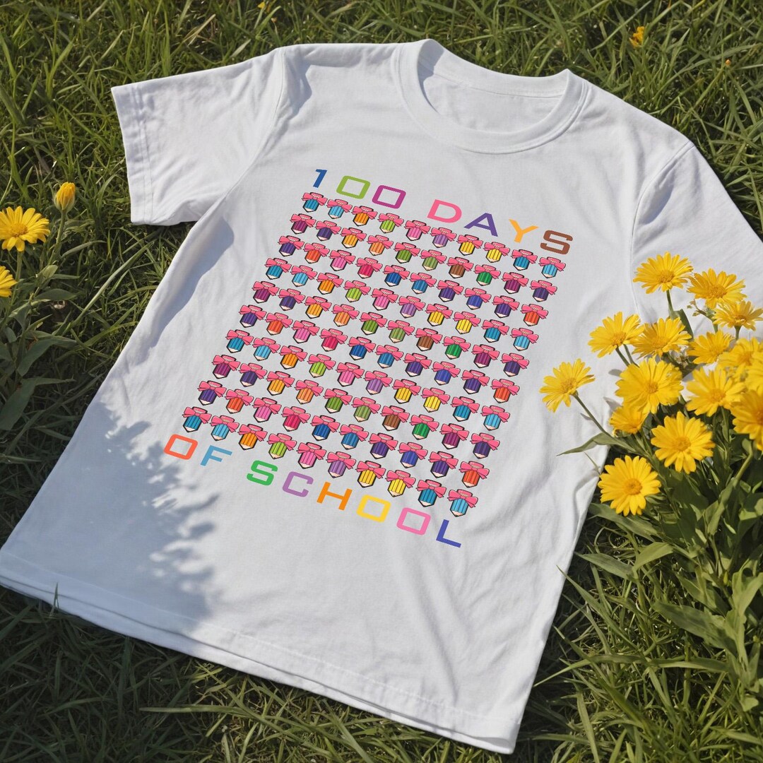 100 Days of School Pencil Bow Shirt Teacher 100th Day Outfit 100 Days ...