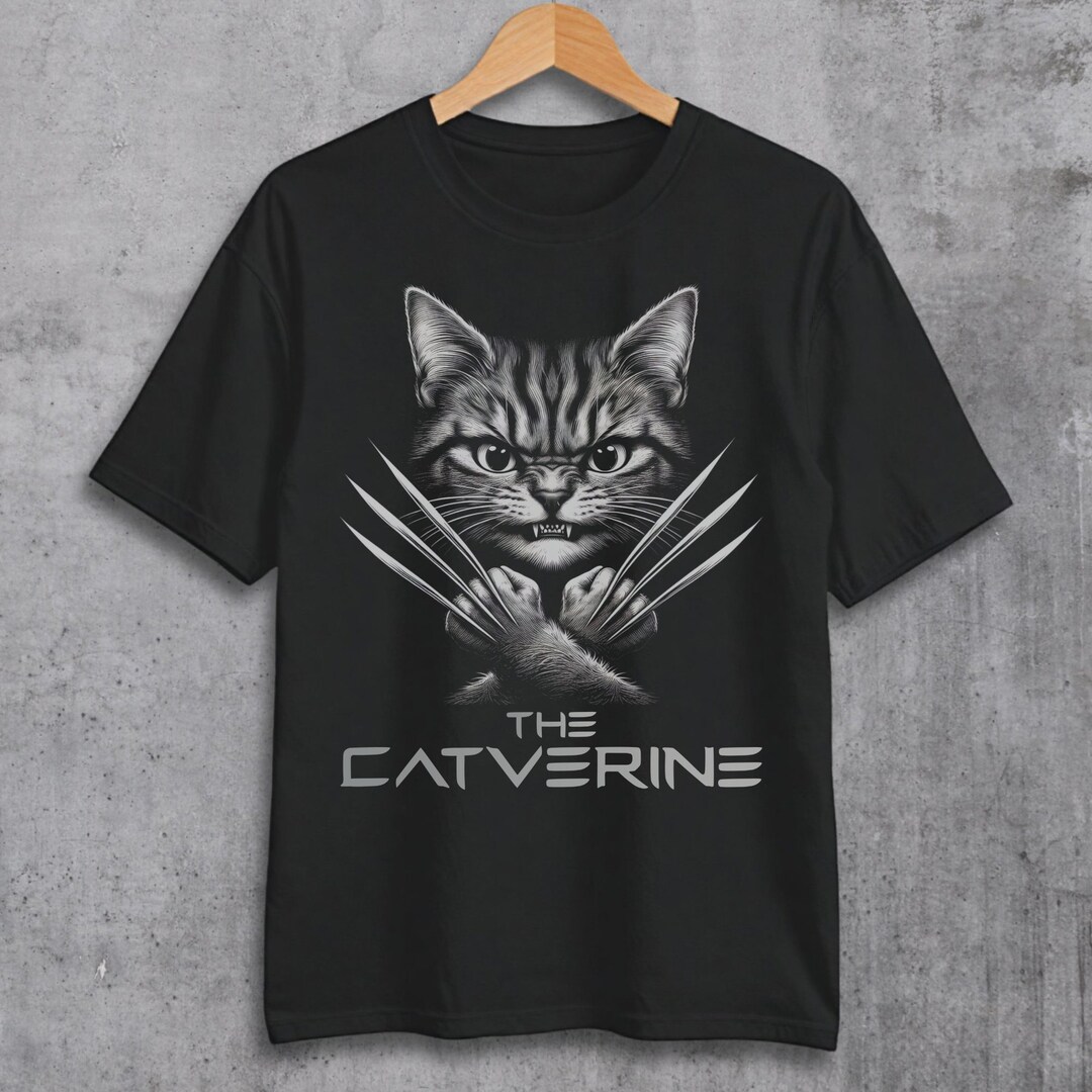 Catverine T-shirt Funny Cat Sweatshirt Kitty Tee for Cat Owners Cat Mom ...