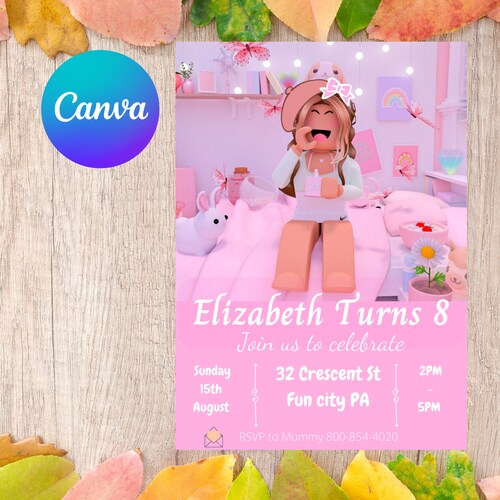 Roblox Party Invite - Etsy