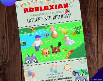 Roblox Birthday Invitation Adopt Me - Etsy Ireland