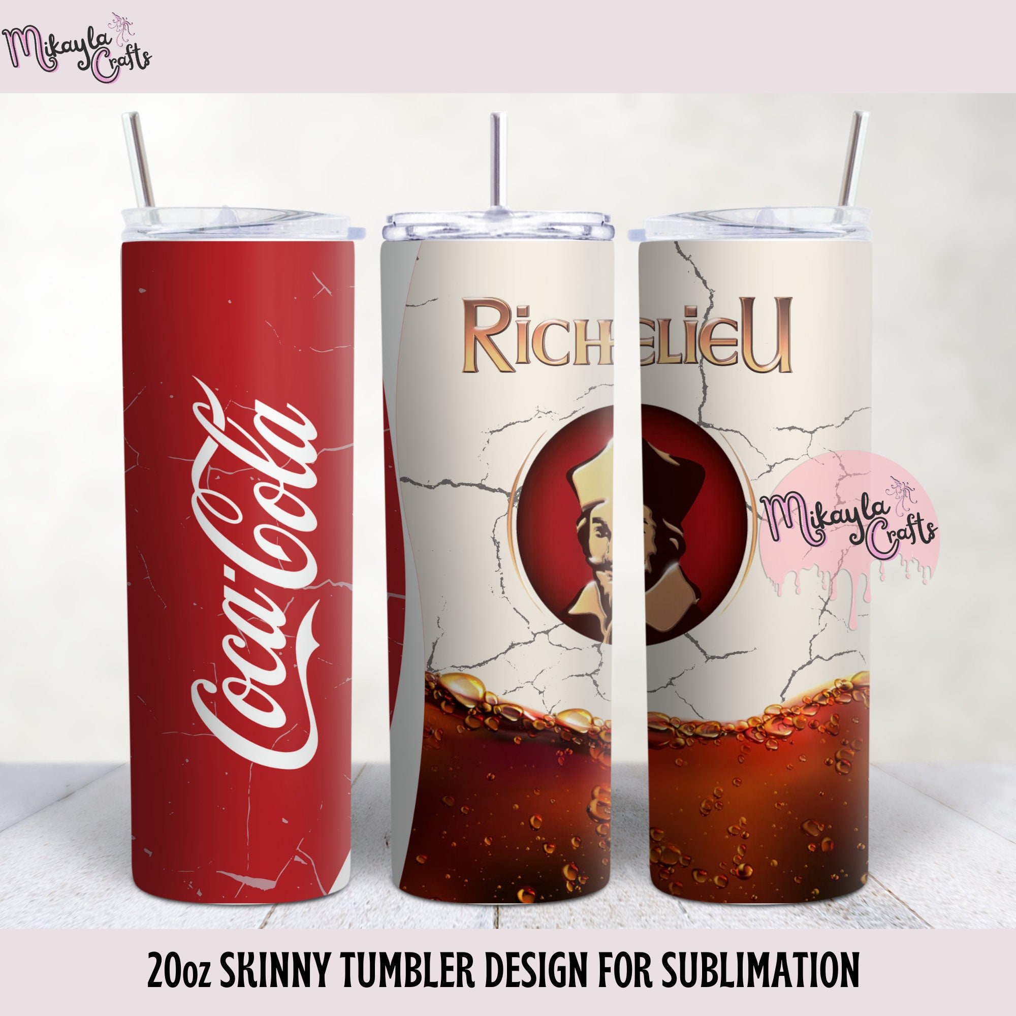 Richelieu Brandy and Coke 20oz Tumbler Wrap, Sublimation Template ...