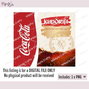 Klipdrift Brandy and Coke Tumbler Wrap, Cola Sublimation Template, 20oz ...