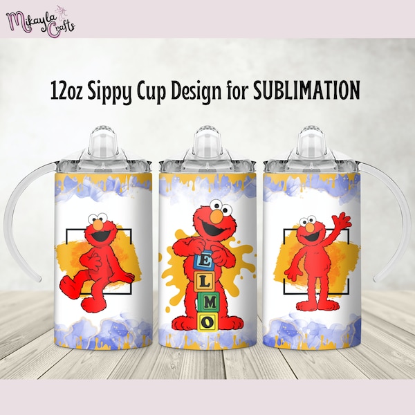 Elmo Sublimation Wrap for a Kids Sippy Cup - Etsy